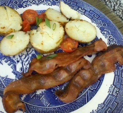 Recipe: Broiled Bacon and Potatoes | Think Tasty