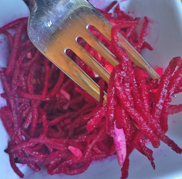 Shredded Beet Salad with Apples and Almonds | Think Tasty