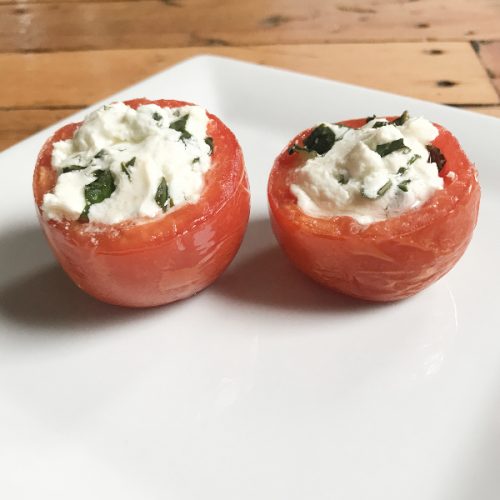 Cheese and Herb Stuffed Tomatoes | Think Tasty